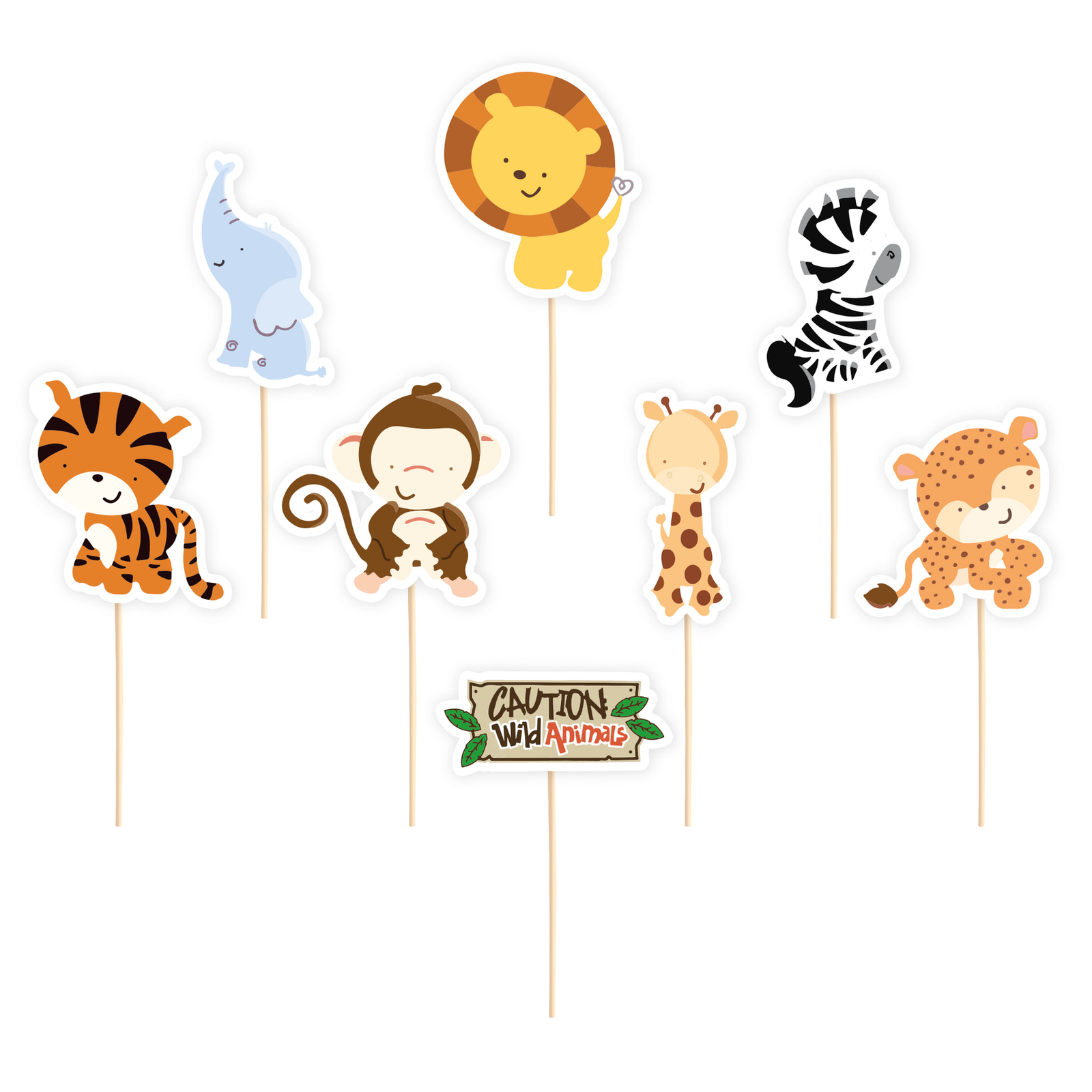 Animal toppers, zoo 8 pcs | Occasion \ Birthday \ 1st Birthday ...