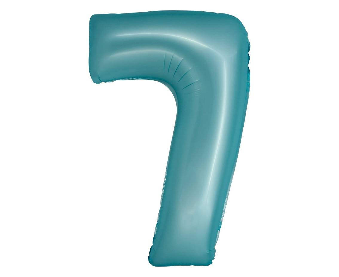 Foil Balloon Number 7 blue matte Smart, 76cm | Foil balloons \ Number ...
