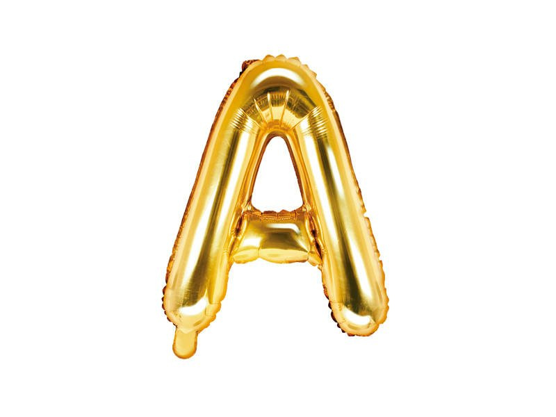 Foil balloon letter A, 35cm, gold | Foil balloons \ Letters \ Small ...