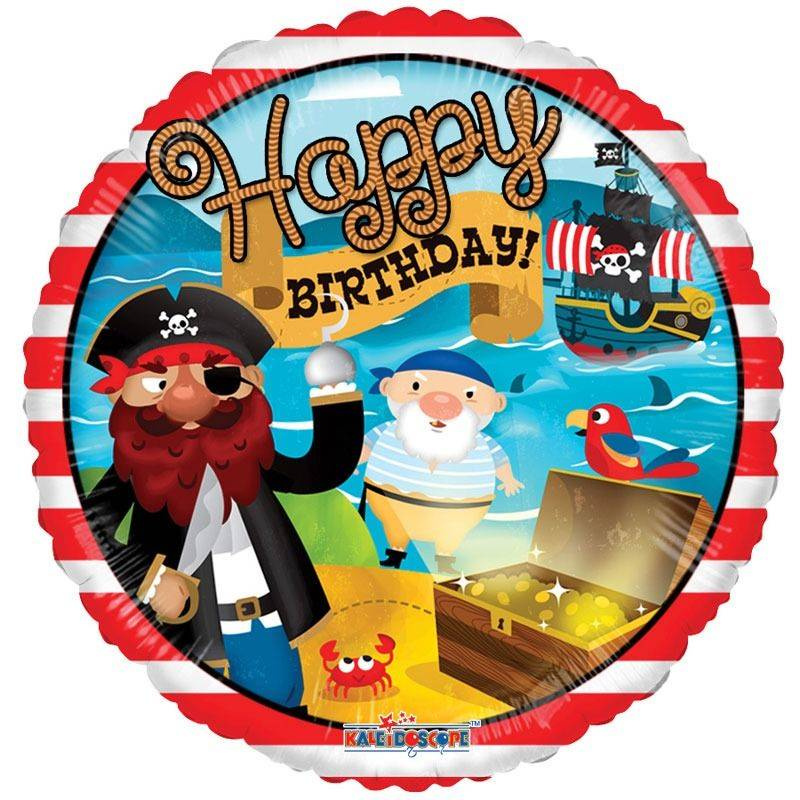 Happy Birthday Pirates foil balloon, 46 cm | Foil balloons \ Shapes and ...
